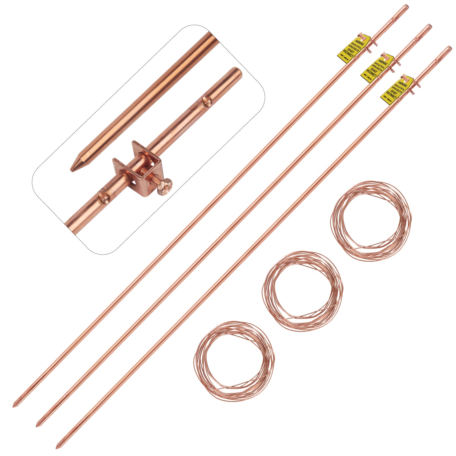 4ft Ground Rods Millipede Grounding System Per ASTM E8/E8M | Copper Cl ...